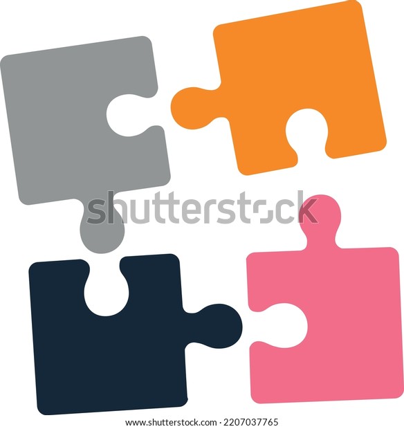 Puzzle Compatible Icon Jigsaw Agreement Vector Stock Vector (Royalty ...