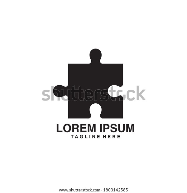 Puzzle Design Logo Template Illustration Stock Vector (Royalty Free ...