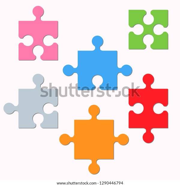 Puzzle Fragments Set Vector Illustration Stock Vector (Royalty Free ...