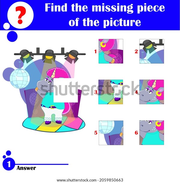 Puzzle Game Educational Games Children Find Stock Vector (Royalty Free ...