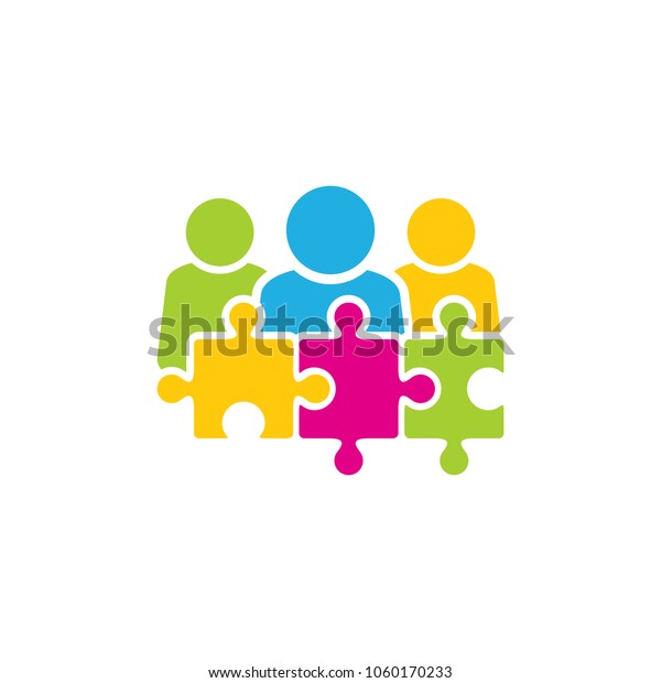 Puzzle Group Logo Icon Design Stock Vector (Royalty Free) 1060170233 ...