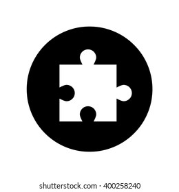 Puzzle Icon Circle Vector Illustration Stock Vector (Royalty Free ...