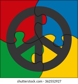 Puzzle Icon Peace Stock Vector (Royalty Free) 362552927 | Shutterstock