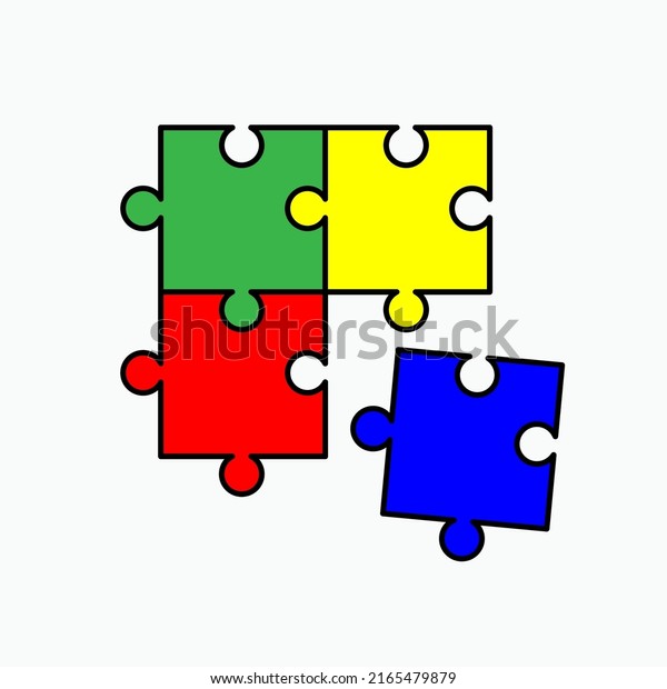 Puzzle Icon Team Work Symbol Vector Stock Vector (Royalty Free ...