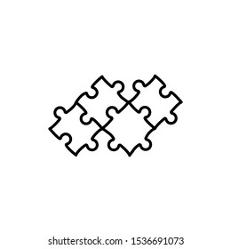 Puzzle Icon Isolated On White Background Stock Vector (Royalty Free ...