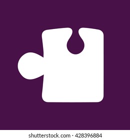 Puzzle Icon Vector Illustration Purple Background Stock Vector (Royalty ...