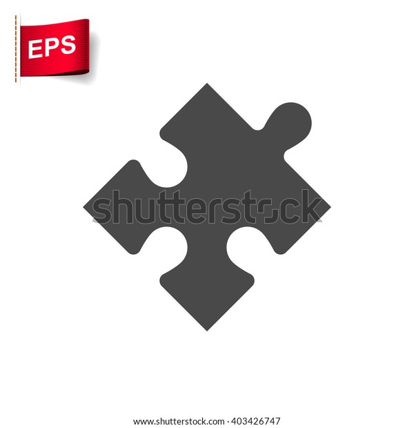 Puzzle Icon Vector Jigsaw Sign Isolated Stock Vector (Royalty Free ...
