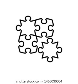 Puzzle Icon Vectorpuzzle Icon Flat Design Stock Vector (Royalty Free ...