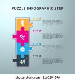 Puzzle Infographic Step Vector Stock Vector (Royalty Free) 1160294896 ...