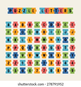 Puzzle Letters Numbers Stock Vector (Royalty Free) 278791952 | Shutterstock