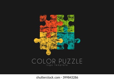 Puzzle Logo Color Puzzle Design Creative Stock Vector (Royalty Free ...