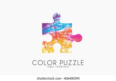 Puzzle Logo Color Puzzle Design Creative Stock Vector (Royalty Free ...