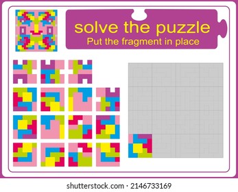 Puzzle Picture Child Development the Task Stock Vector (Royalty Free ...