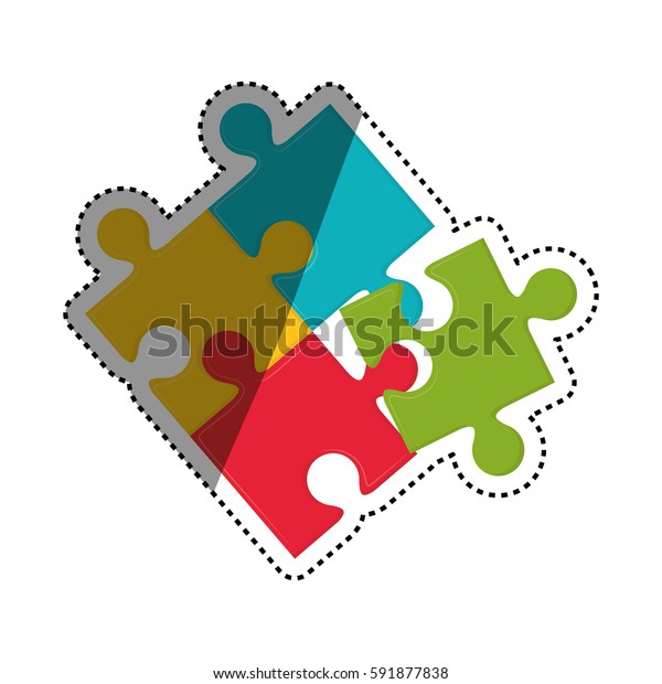 Puzzle Piece Symbol Icon Vector Illustration Stock Vector (Royalty Free ...