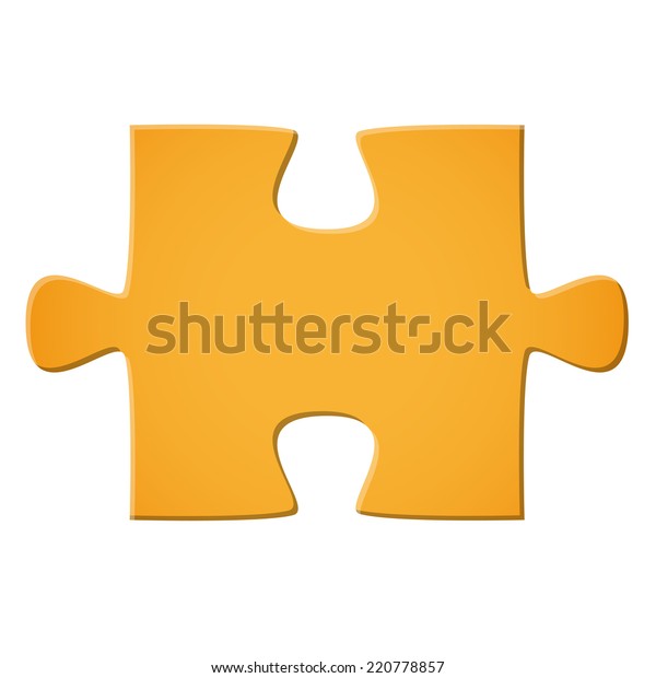Puzzle Piece Yellow Stock Vector (Royalty Free) 220778857