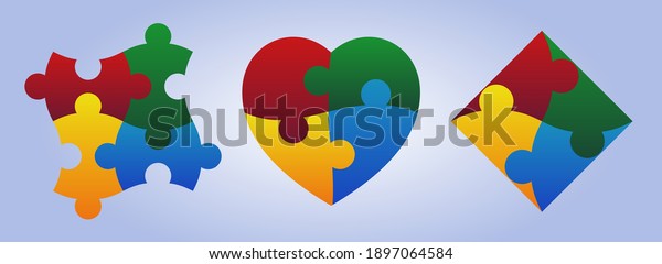 Puzzle Pieces Decorate Web Pages Fabric Stock Vector (Royalty Free ...