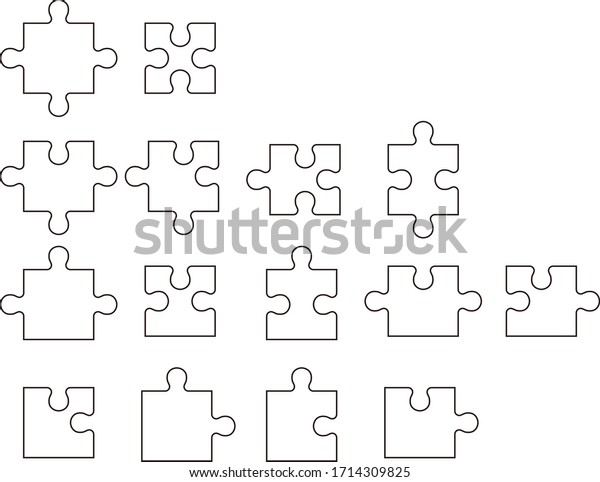 Puzzle Pieces Isolated Vector Illustration Stock Vector (Royalty Free ...