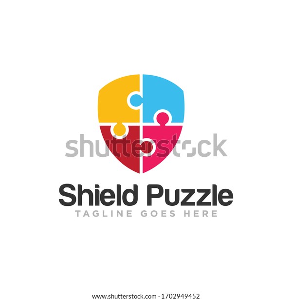 Puzzle Pieces Logo Design Vector Stock Vector (Royalty Free) 1702949452 ...