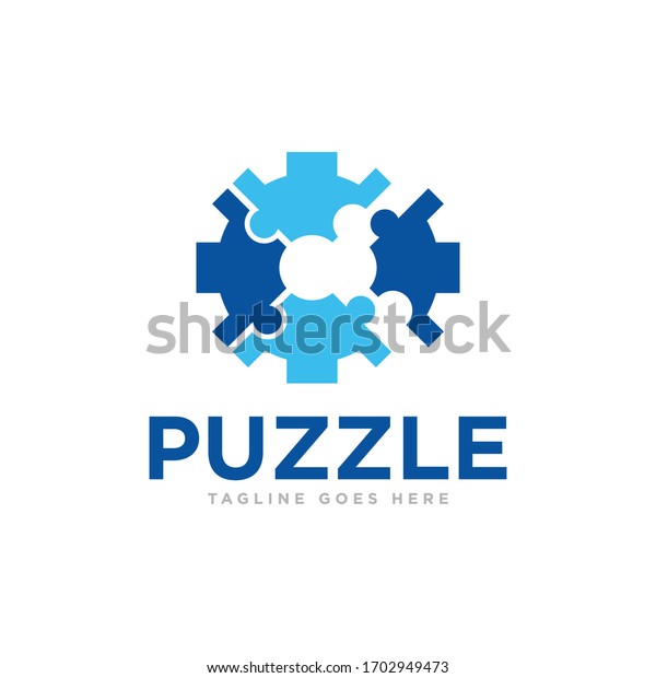 Puzzle Pieces Logo Design Vector Stock Vector (Royalty Free) 1702949473 ...
