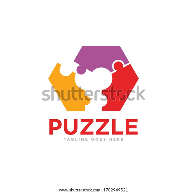 Puzzle Pieces Logo Design Vector Stock Vector (Royalty Free) 1702949521 ...