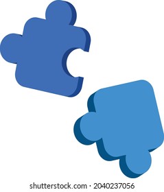 Puzzle Pieces Side By Side Stock Vector (Royalty Free) 2040237056 ...