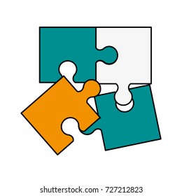 Puzzle Pieces Symbol: vector de stock (libre de regalías) 727212823 ...