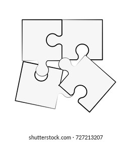 Puzzle Pieces Symbol Stock Vector (Royalty Free) 727213207 | Shutterstock