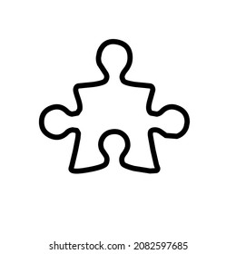 Puzzle Shape Layout Out Line Stock Vector (Royalty Free) 2082597685 ...