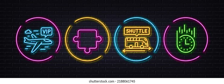 Puzzle Shuttle Bus Vip Flight Minimal Stock Vector (Royalty Free ...