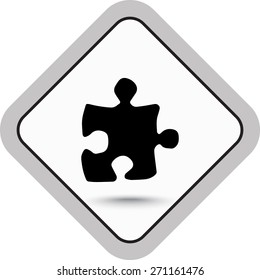 Puzzle Sign Icon Vector Illustration Flat Stock Vector (Royalty Free ...