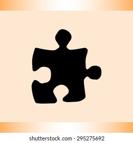 Puzzle Sign Icon Vector Illustration Flat Stock Vector (Royalty Free ...