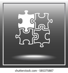 Puzzle Sign Icon Vector Illustration Flat Stock Vector (Royalty Free ...