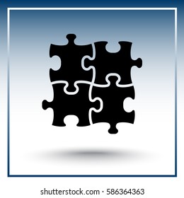 Puzzle Sign Icon Vector Illustration Flat Stock Vector (Royalty Free ...
