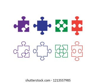 Puzzle Integration Communication Internet Security Stock Vector ...