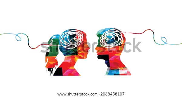 Puzzled Mind Confused Thoughts Mental Exercise Stock Vector (Royalty ...