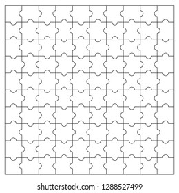 Puzzles Pieces Pattern Jigsaw Puzzle Template Stock Vector (Royalty ...