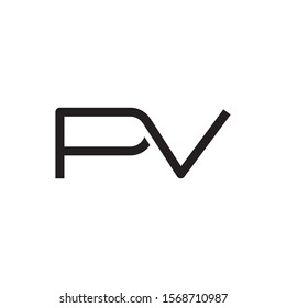 Pv Letter Logo Template Vector Icon Stock Vector (Royalty Free ...
