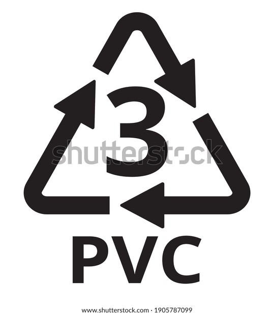 Icône PVC, piktogramme du symbole d'emballage : image vectorielle de ...