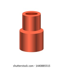 Pvc Plastic Pipe Fittings Coupling Vector Stock Vector (Royalty Free ...
