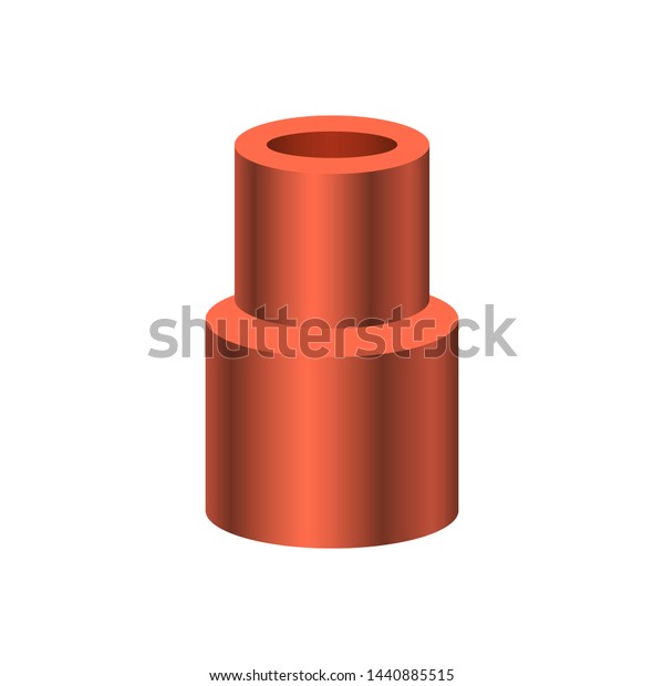 Pvc Plastic Pipe Fittings Coupling Vector Stock Vector (Royalty Free ...