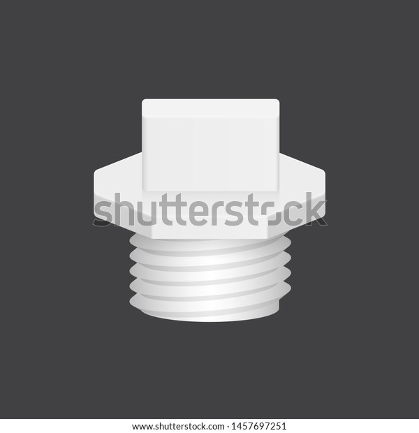 Pvc Screw Plug Male Thread Npt Stock Vector (Royalty Free) 1457697251 ...
