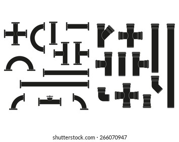 Pvc Sewer Pipes Vector Drawing Isolated Stock Vector (Royalty Free ...