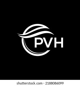 Pvh Letter Logo Design On Black Stock Vector (Royalty Free) 2188086099 ...