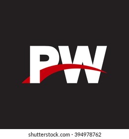 Bw Initial Overlapping Swoosh Letter Logo Stock Vector (Royalty Free ...