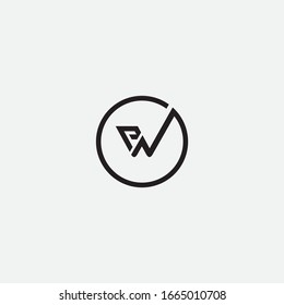 Pw Logo Design Sign Stock Vector (Royalty Free) 1665010708 | Shutterstock