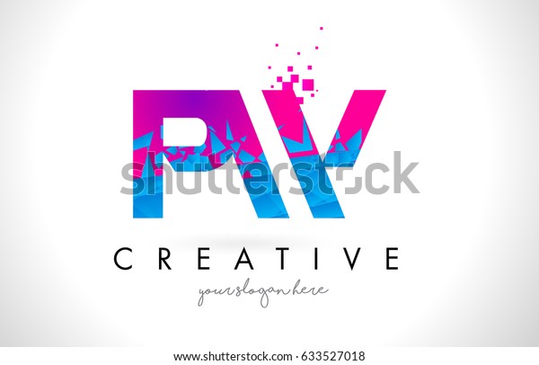 Pw P W Letter Logo Broken Stock Vector (Royalty Free) 633527018 ...