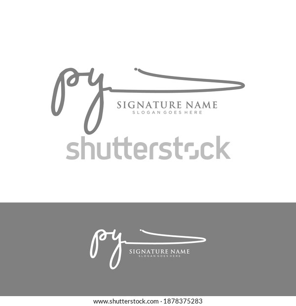 Py Initial Letter Handwriting Signature Logo Stock Vector (Royalty Free ...