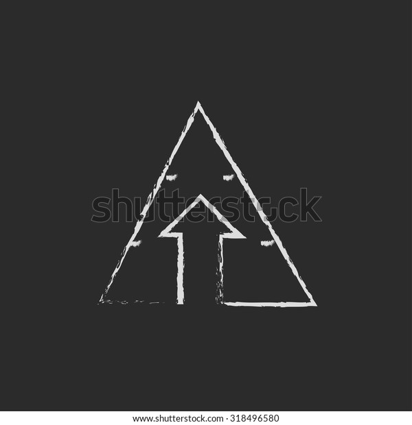 Pyramid Arrow Hand Drawn Chalk On Stock Vector (Royalty Free) 318496580 ...