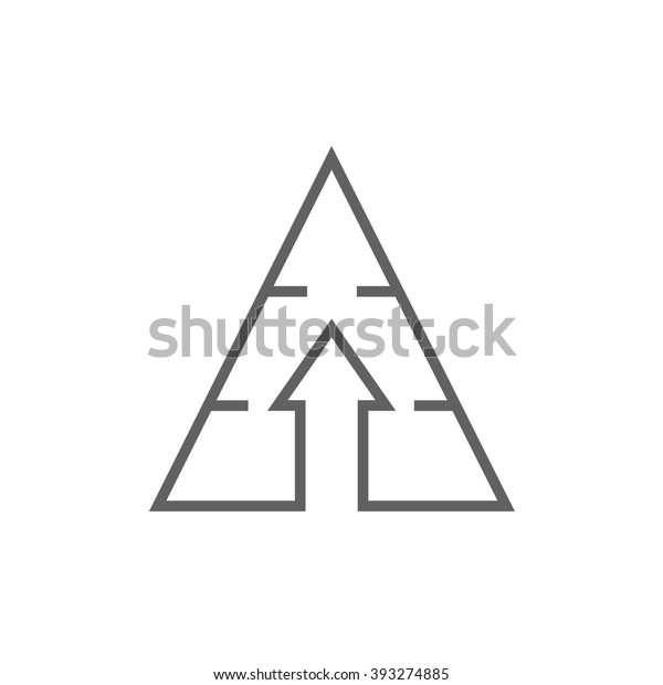 Pyramid Arrow Line Icon Stock Vector (Royalty Free) 393274885 ...