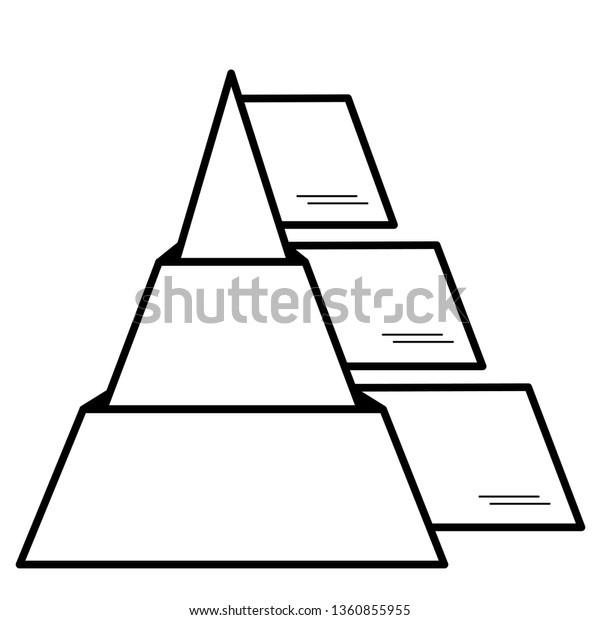 Pyramid Chart Infographics Outline Icon Stock Vector (Royalty Free ...